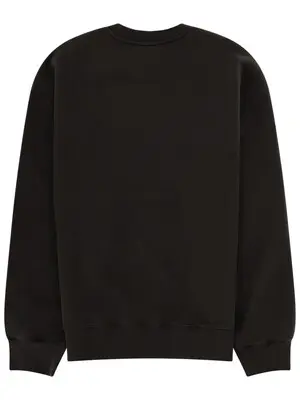 Maison Kitsuné Crewneck Sweatshirt With Embroidered Logo - Charcoal