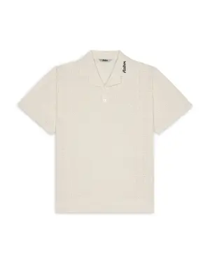 MALBON Resort Crochet Relaxed Fit Polo Shirt