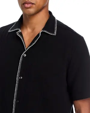 Hugo Ellino Straight Fit Contrast Piping Shirt