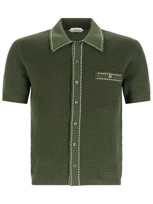 Versace Camicia In Maglia Di Cotone