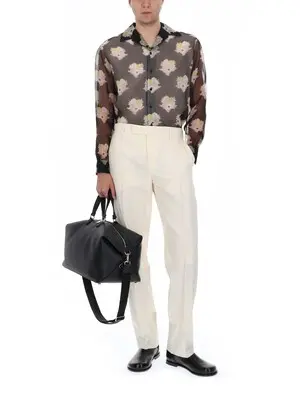 Fendi Oversized Cotton And Silk Shirt