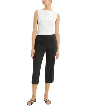 Theory Slit Capri Pants - Black