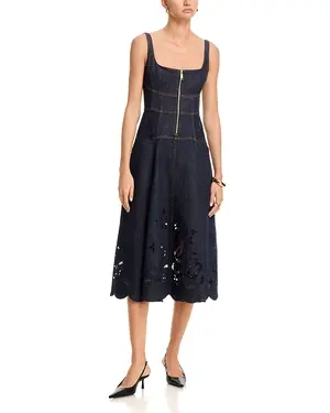 SELF-PORTRAIT Mini Lace Dress - Blue