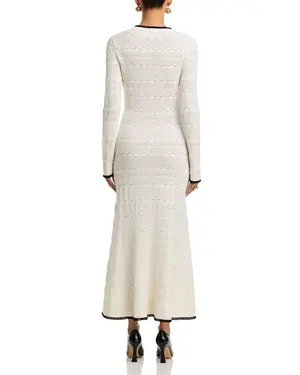 SELF-PORTRAIT Pointelle Knit Mini Dress