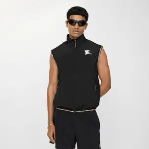 Burberry Check Trim Nylon Gilet