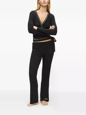 Karl Lagerfeld Signature Flare Palazzo Pants