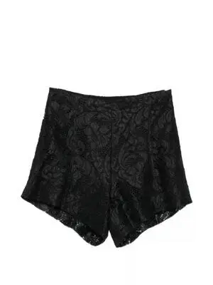 ACTUALEE Floral-lace Shorts - Black