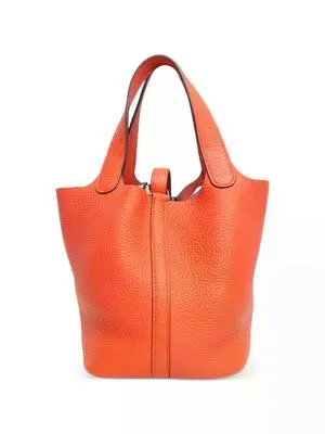 Hermès 18 Picotin Leather Tote - Orange