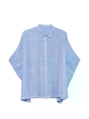 120% Lino Straight Hem Shirts For Women