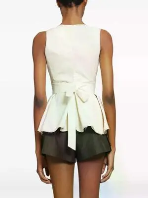 VIVIENNE WESTWOOD Roxy Wrap-design Peplum Top - Neutrals