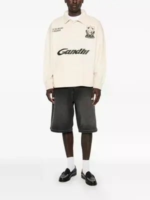 HOPEIUM Logo-print Polo-collar Sweater