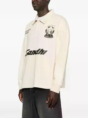 HOPEIUM Logo-print Polo-collar Sweater
