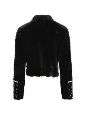 Fendi Stud-embellished Faux-fur Coat