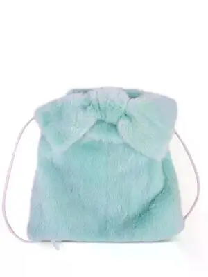Mate Bow-detail Faux-fur Backpack