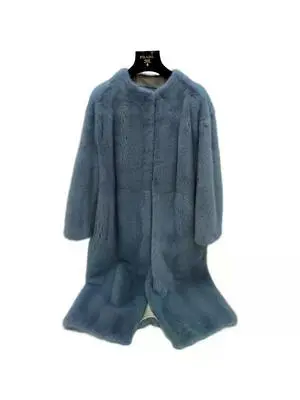 Prada Faux-fur Collarless Coat