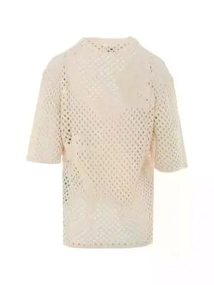 Zadig&Voltaire Embroidered Open-knit T-shirt - Neutrals