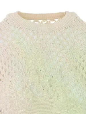 Zadig&Voltaire Embroidered Open-knit T-shirt - Neutrals