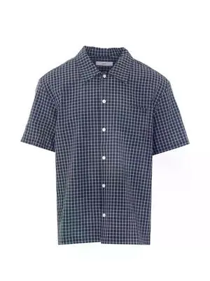 DUNST Holiday Check Shirt - Blue