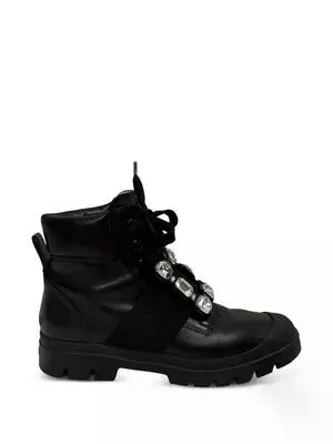 ROGER VIVIER Walky Viv' Crystal-embellished Ankle Boots - Black