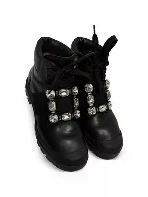 ROGER VIVIER Walky Viv' Crystal-embellished Ankle Boots