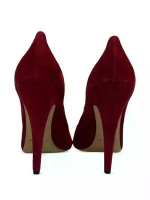 Casadei Peep-toe Suede Pumps