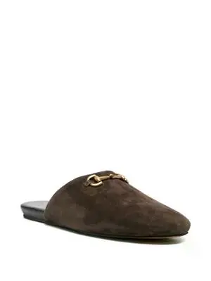 SERGIO MORETTI FIRENZE Suede Flat Mules