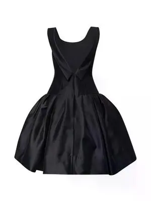 SHUSHU/TONG Bow-detail Pleated Dress - Black