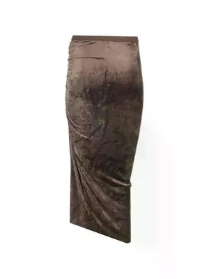 Rick Owens Svita Ruched Skirt - Brown