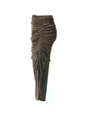 Rick Owens Svita Ruched Skirt - Brown