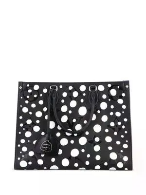 LOUIS VUITTON Onthego Yayoi Kusama Infinity Dots Monogram Empreinte Giant Mm Tote Bag - Black