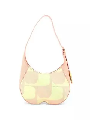 Burberry Chess Printed Canvas And Leather Small Shoulder Bag - Pink