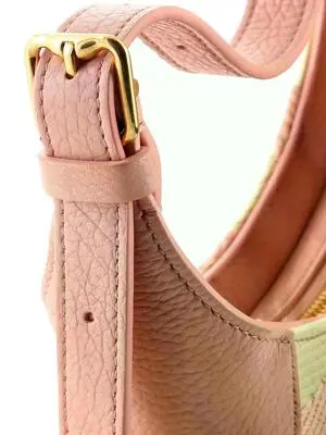 Burberry Chess Printed Canvas And Leather Small Shoulder Bag - Pink