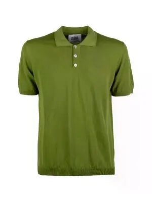 Alpha Studio Short-sleeve Knitted Polo Shirt - Green