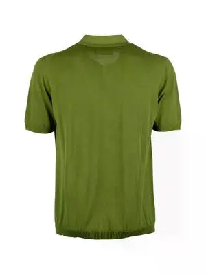 Alpha Studio Short-sleeve Knitted Polo Shirt - Green