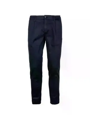 RE-HASH Pleated Turn-up Trousers - Blue