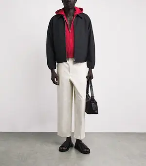 Auralee Cotton-wool-silk Zip-up Hoodie