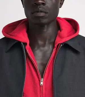 Auralee Cotton-wool-silk Zip-up Hoodie