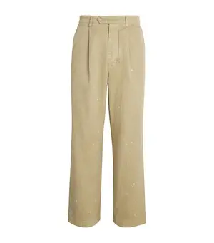 Auralee Cotton Garment-dyed Chinos - Beige