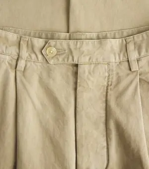 Auralee Cotton Garment-dyed Chinos - Beige
