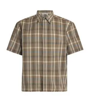 Auralee Wool Check Shirt - Brown