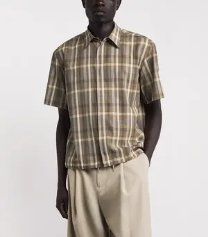 Auralee Wool Check Shirt - Brown