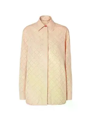 Fendi Broderie Anglaise Cotton Shirt - Neutrals