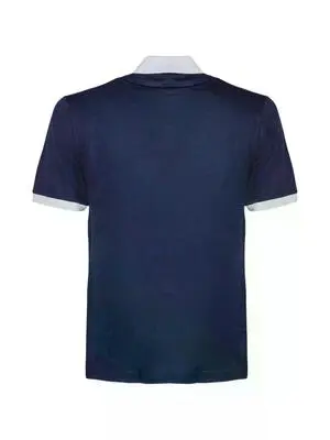 Eleventy Contrast-trim Polo Shirt - Blue