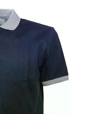 Eleventy Contrast-trim Polo Shirt - Blue