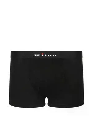 Kiton Logo-waistband Boxers - Black