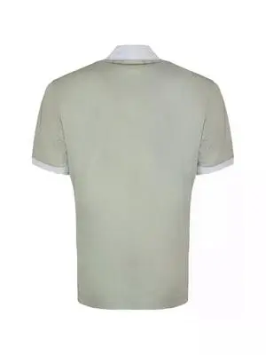 Eleventy Contrast-trim Short-sleeve Polo Shirt - Green