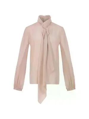PHAEONIA Pussy-bow-collar Blouse