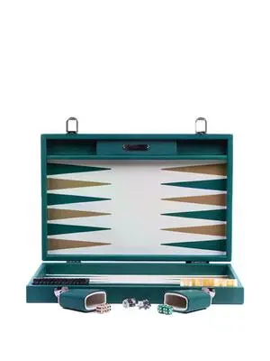 HECTOR SAXE Baptiste Leather Backgammon Set