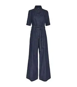 ME+EM Am-pm Denim Jumpsuit - Navy