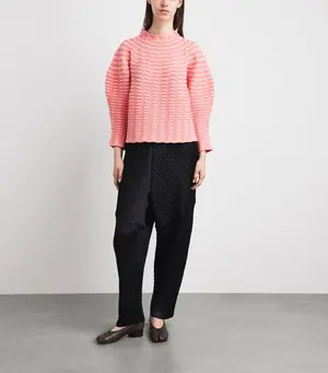 Issey Miyake Colourful Mushroom Knit Top - Pink